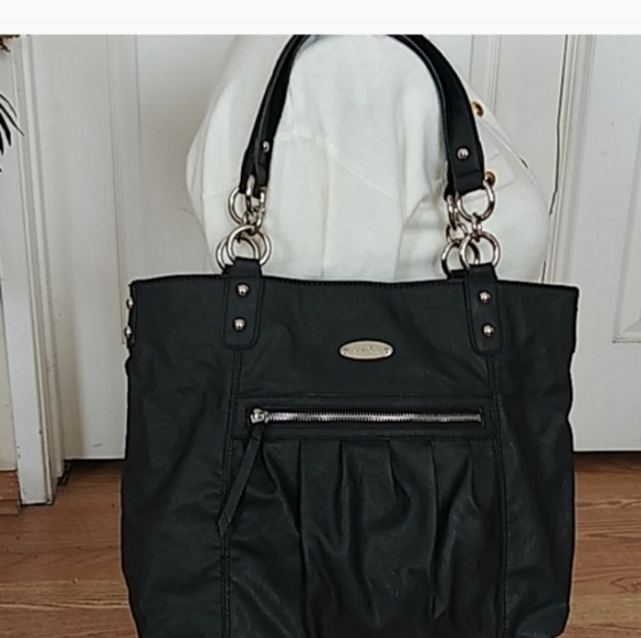 Nine & Co. | Bags | Nine Co Black Shoulder Leather Handbag | Poshmark